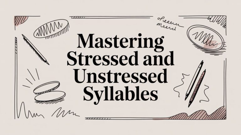 Mastering Stressed and Unstressed Syllables