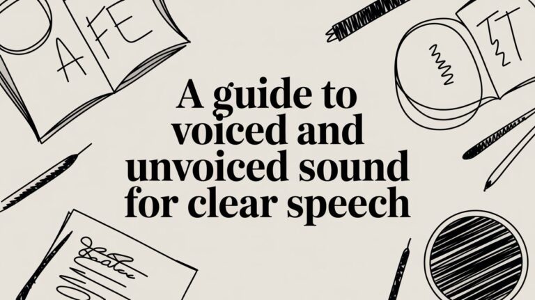 A Guide to Voiced and Unvoiced Sound for Clear Speech